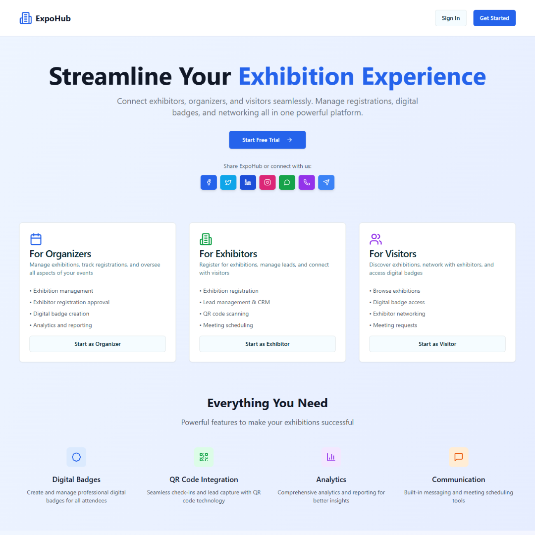 ExpoHub - Exhibition Management Platform for Organizers, Exhibitors ...